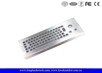 China Compact 65 Keys Brushed Industrial Keyboard With Trackball for sale