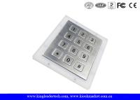 China Waterproof Metal Number Keypad 12 flush Keys Rear Panel Mount for sale