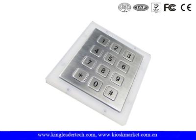 China Waterproof Metal Number Keypad 12 flush Keys Rear Panel Mount for sale