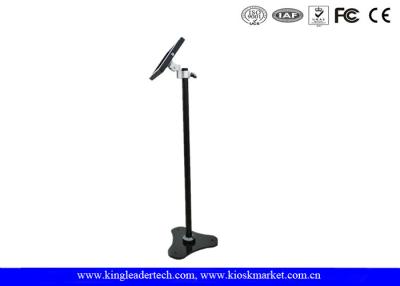 China Security Ipad Kiosk Enclosure Rotatable Bracket , Triangle Base for sale