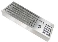 China Ip68 Desktop Industrial Metal Keyboard With Full Keys Mouse Touchball for sale