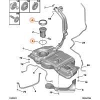 China Gasoline Pump Cover Ring And Seal Ring For PEUGEOT 2008 206 207 3008 301 307 308 CITROEN C2 C3XR C5 OE 153130 153141 9819555880 for sale