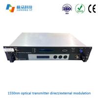 China 1550nm CATV Fiber Optic Transmitter 13-19dBm SBS External Modulation RJ45 for sale