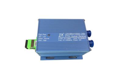 China 2 RF Output FTTH CATV Optical Receiver Mini Node 4W Power Consumption 12V Adapter for sale
