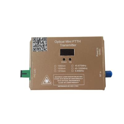 China FTTH CATV Mini Optical Transmitter 1550nm 4-10mW SC APC WDM DFB Laser for FTTx Network for sale