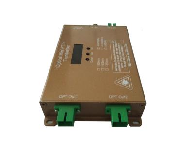 China 47~1000MHz Mini Optical Transmitter DFB Laser 2 Output Port RF Input 1 Optical Input for sale