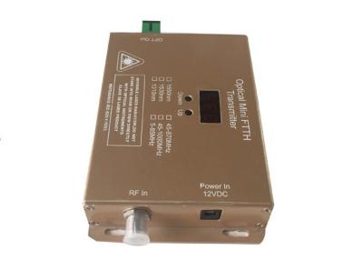 China Mini 1550nm CATV Laser Transmitter 2 Output 10mW 12mW Optical Transmitter for sale