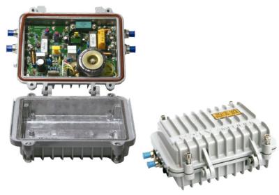 China CATV E-Type Transformer 1 Input 2 Output 28dB Gain Cable TV Line Extender for sale