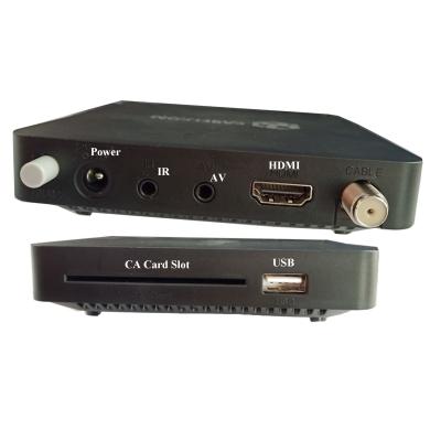 China Solid DVB-C MPEG4 Free Channel TV Set Top Box 12V 1A for Cable TV for sale