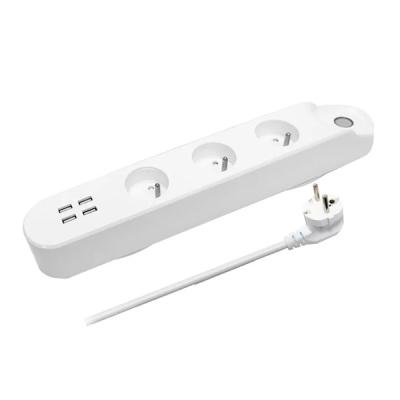 China Universal UK US Smart Power Strip 4 Outlets WiFi Surge Protection 1850W 800J for sale