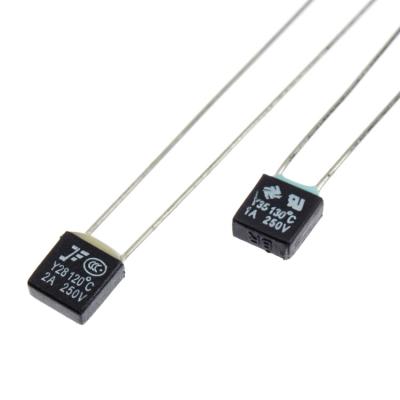 China JF RH Thermal Cutoff Fuse Link 110C 1A 2A 3A 5A 250V 70mm Standard Lead for sale