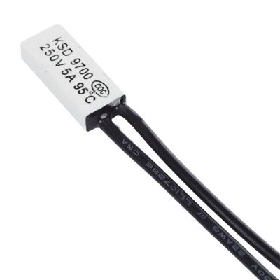 China 250V 5A KSD 9700 Thermal Protector Switch 18AWG Radial Leaded With Wire for sale