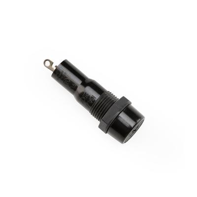 China 10A 250V Screw Type Cap Black MF527 5x20MM Panel Mounted Fuse Holder for sale