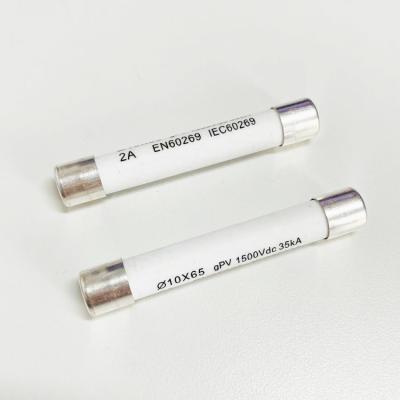 China DC 1500V 10*65mm 10*85mm Photovoltaic System Solar PV Fuse 1A 5A 10A 15A 20A 25A Cylindrical Fusible Link Ceramic Fuses for sale