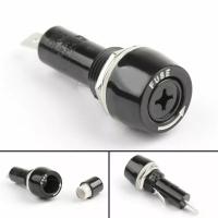 China R3-53 3AG 6.3*32mm Glass Tube Panel mount Fuse Holder Bloack 15A Slotted Driver Type Screw Cap for sale