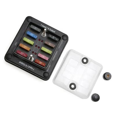 China Waterproof Car Fuse Car Boat 6 Way 6P 6 Position Bracket 12v 24v Blade Modified Terminal Fuse Box LED Light Fuse Block Holder for sale