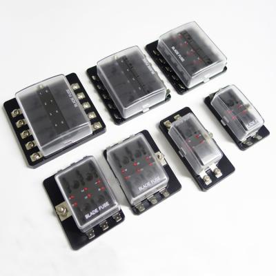 China Screw Type Motorcycle Fuse Box 12v 14v 32v Marine Car Fuse Blade Block Holder With Dustproof Cover for sale