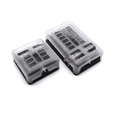 China Screw Type 12v 14v 32v Marine Car Fuse Box PA Brass Blade Block Holder With Dustproof Cover for sale