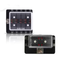 China 4 6 10 12 Way Blade Fuse Box Holder with LED  Screw Spade Terminal Connection for sale