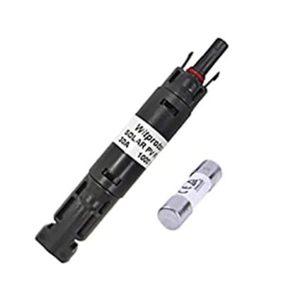 China 10x38mm Waterproof 1500v 10A 15A 20A 30A Dc Solar Fuse Connectors Fusible Holder With Inline Fuse for sale