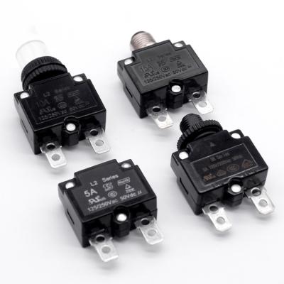 China L1 L2 L3 Series 12V 24V 50V 5A 10A 15A 20A 30A 50A Manual Overload Protector Electrical AC DC Thermal Circuit Breaker for sale