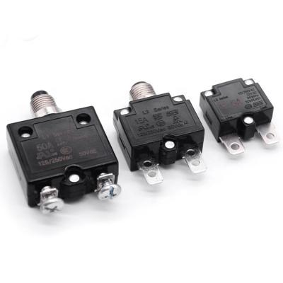 China 125-250V AC 50V DC Push Button Thermal Overload Protector Manual Reset Thermal Circuit Breaker for sale