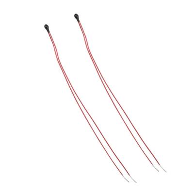 China MF52B NTC Thermistor Temperature Sensor Resistance Probe Strap Wire Control Sensor NTC Thermistor Resistors Red Blue for sale