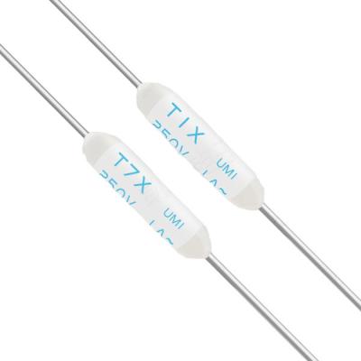 China UMI TAM 1A 1.5A 2A 250V Thermal Cutoff Fuse T1X 86C T2X 102C T9X 126C T7X 145C for sale