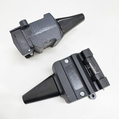 China 12P Flat Trailer Plug Socket 12V Australian Male Female Adaptor Connector ABS Brass For Trailer for sale