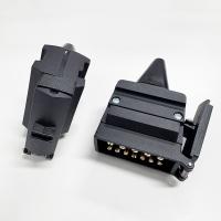 China 12 Pin Trailer Connector 12V ABS Brass Waterproof Square Plastic Copper Black for sale