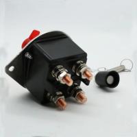 China 300A DC 24V 48V Solenoid Starter Relay Truck Dual Battery Isolator Disconnect Key Heavy Duty Rotary Power Switch For Yacht RV for sale