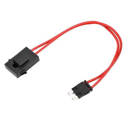 China Medium Car Fuse Holder Connector 16 Gauge Red Wire Cable Wiring Extension Tester For Automotive Circuits Hard To Reach Fusebox for sale