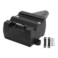 China 12-Pin Flat Male Trailer Plug And Female Socket Set 12P Pins 12V Voltage Side Light Adaptor for sale