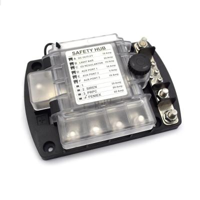 China 350A 10 Way Blade Midi Fuse Box Standard Fuse Safety Hub Ignition Protected Fuse Block For Car Boat Marine for sale