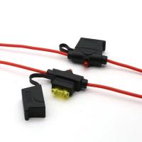 China Inline Blade Fuse Holder With Indicator Light LPR-04B-I-12R Standard Size Long Lasting PVC Contact for sale