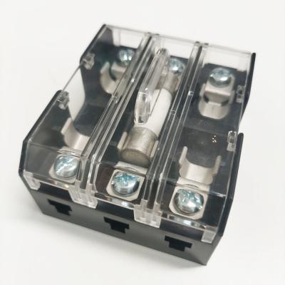 China 3 Pole 10*38mm Panel Mount Fuse Block Holder With Or Without Case Current Rating 32A for sale