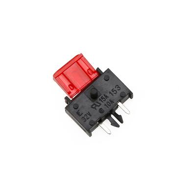 China 10A 32V Mini Blade Fuse Holder with Vertical Horizontal Mount and PA66 Material for PCB Mounting for sale