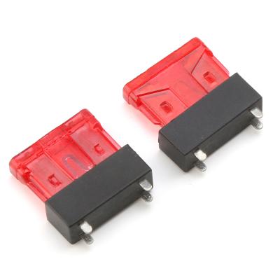 China Black ROHS Certified 30A Max Current PCB Fuse Holder Automotive Standard Blade Fuse Clip for sale