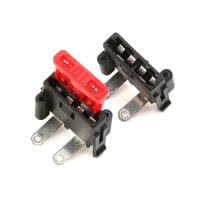 China PA66 PCB Mount Blade Fuse Holder with Brass Terminal and Black Finish for Automotive Applications for sale