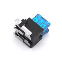 China PA66 Plastic Black Brass Terminal PCB Mount Blade Fuse Holder for Automotive Applications for sale