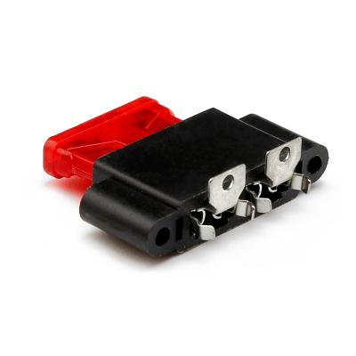 China SL-703D Vertical Terminal PCB Welding Blade Fuse Holder with Black Color for Automotive Applications for sale