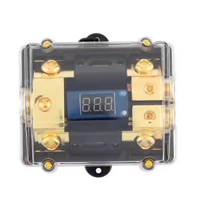 China Car Stereo Audio LED Display Digital Voltage Inline ANL Fuse Holder Block Box 0 2 4 AWG Gauge for sale