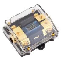 China Car Stereo Audio with Led Display Digital Voltage Inline ANL Fuse Holder Base 0GA 2GA 4GA 1 in 2 Out for sale