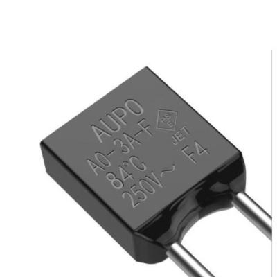China AUPO Radial Lead Thermal Link Motor Thermal Cutoff Fuse 250V 3A Temperature Fuse Square Type for sale
