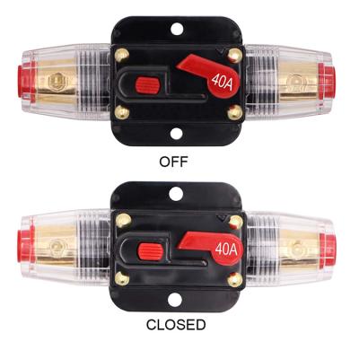 China Amplifier Audio Video System Protection CB01 Manual Reset Circuit Breaker 20A to 100A for sale
