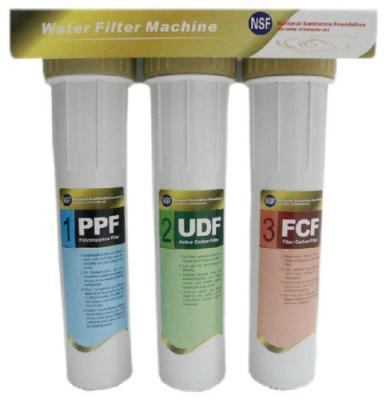 China NSF Certified 3-Stage Water Ionizer Filter System - 0.6-6 L/m Flow Rate, 9000L Capacity for Industrial Water Purification for sale