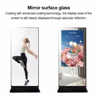 China CH Indoor Floor Stand Touch Screen Smart Mirror Interactive Digital Signage and Displays Advertising Screen for sale