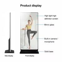 China CH Indoor Floor Stand Touch Screen Smart Mirror Interactive Digital Signage and Displays Advertising Screen for sale