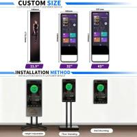 China CH Intelligent Gym Workout Mirror 21.5 32 43 Inch Interactive Floor Stand Fitness Smart Touch Screen 1080p OLED for sale
