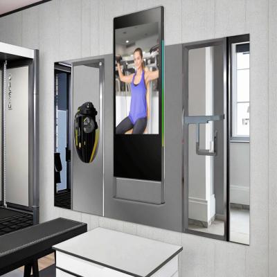 China 21.5 32 43 Inch Wall Mounted Smart Mirror Touch LCD Advertising Screen for Gym for sale